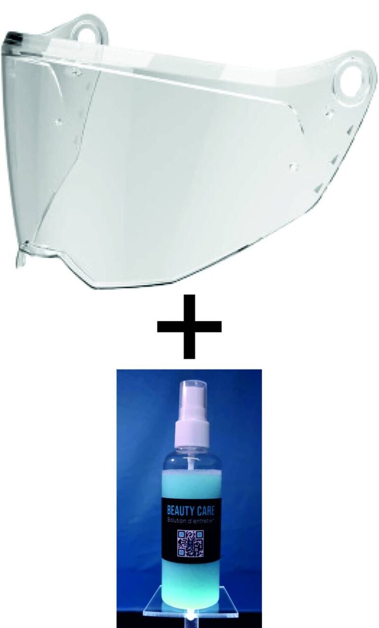VISIÈRE TRANSPARENTE et PROTECTION LYSION INCLUSE pour AIROH COMMANDER ...