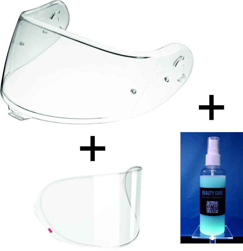 VISIÈRE TRANSPARENTE et PROTECTION LYSION INCLUSE pour SHOEI NEOTEC 2 ...